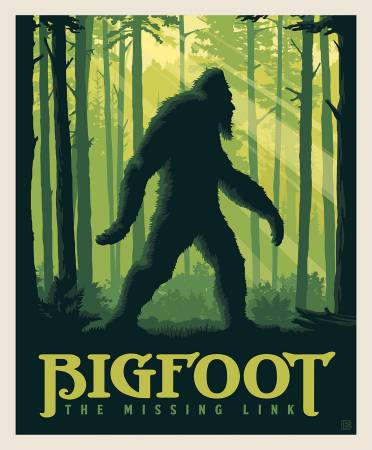 National Parks Digitally Printed 36in x 43in Bigfoot The Missing Link Panel