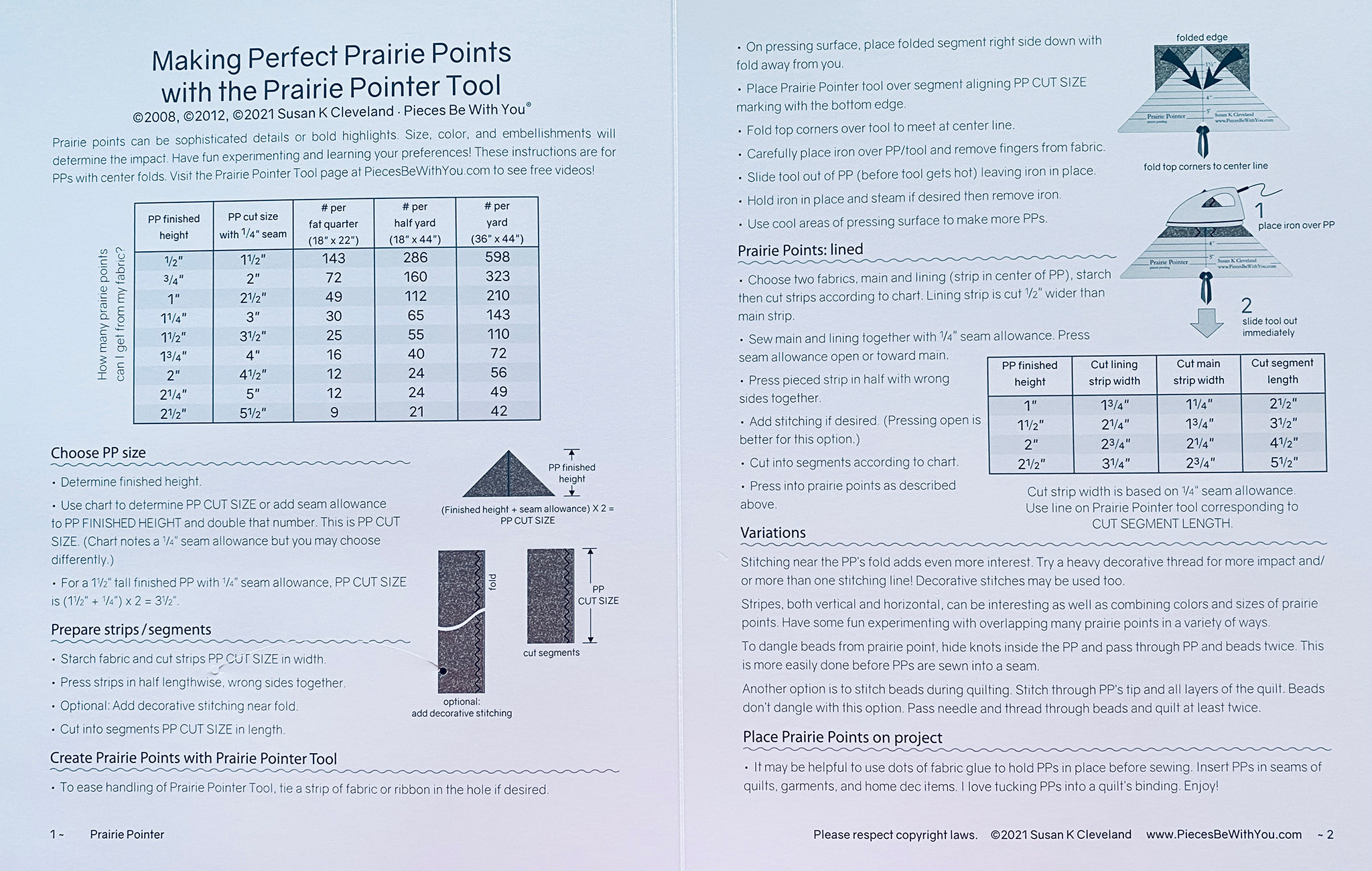 Prairie Pointer Pressing Tool By Cleveland, Susan