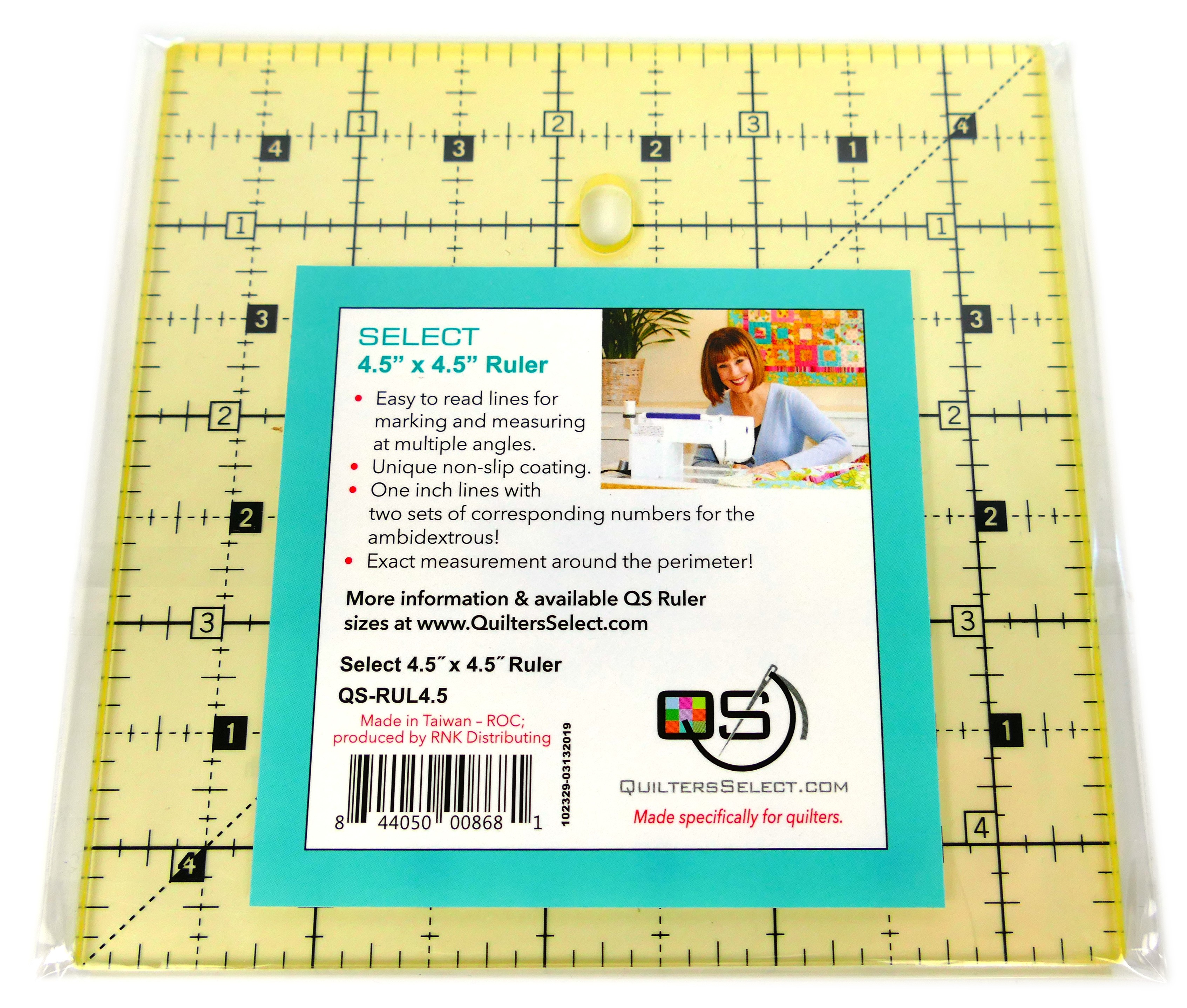 Non-Slip Ruler 4-1/2in x 4-1/2in