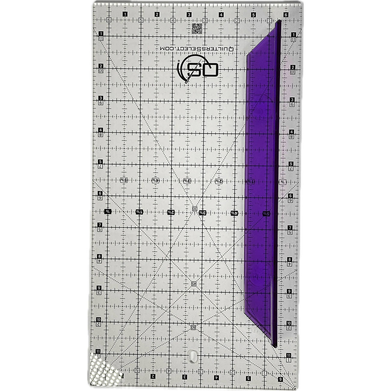 Transparent Ruler Handle 9.8in Purple