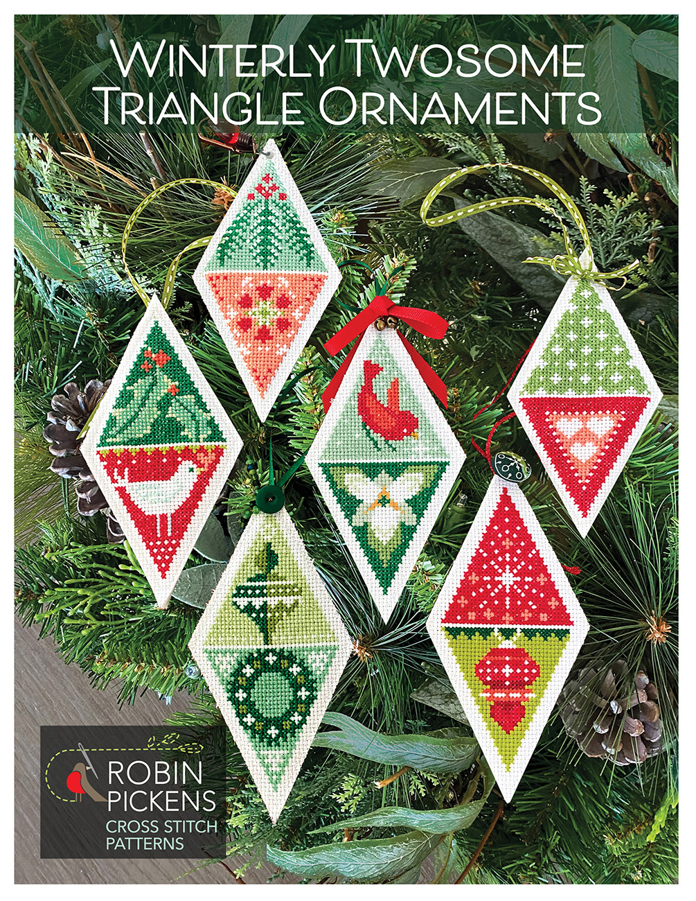 Winterly Twosome Triangle Ornaments