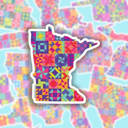 Minnesota State Quilt Stickers