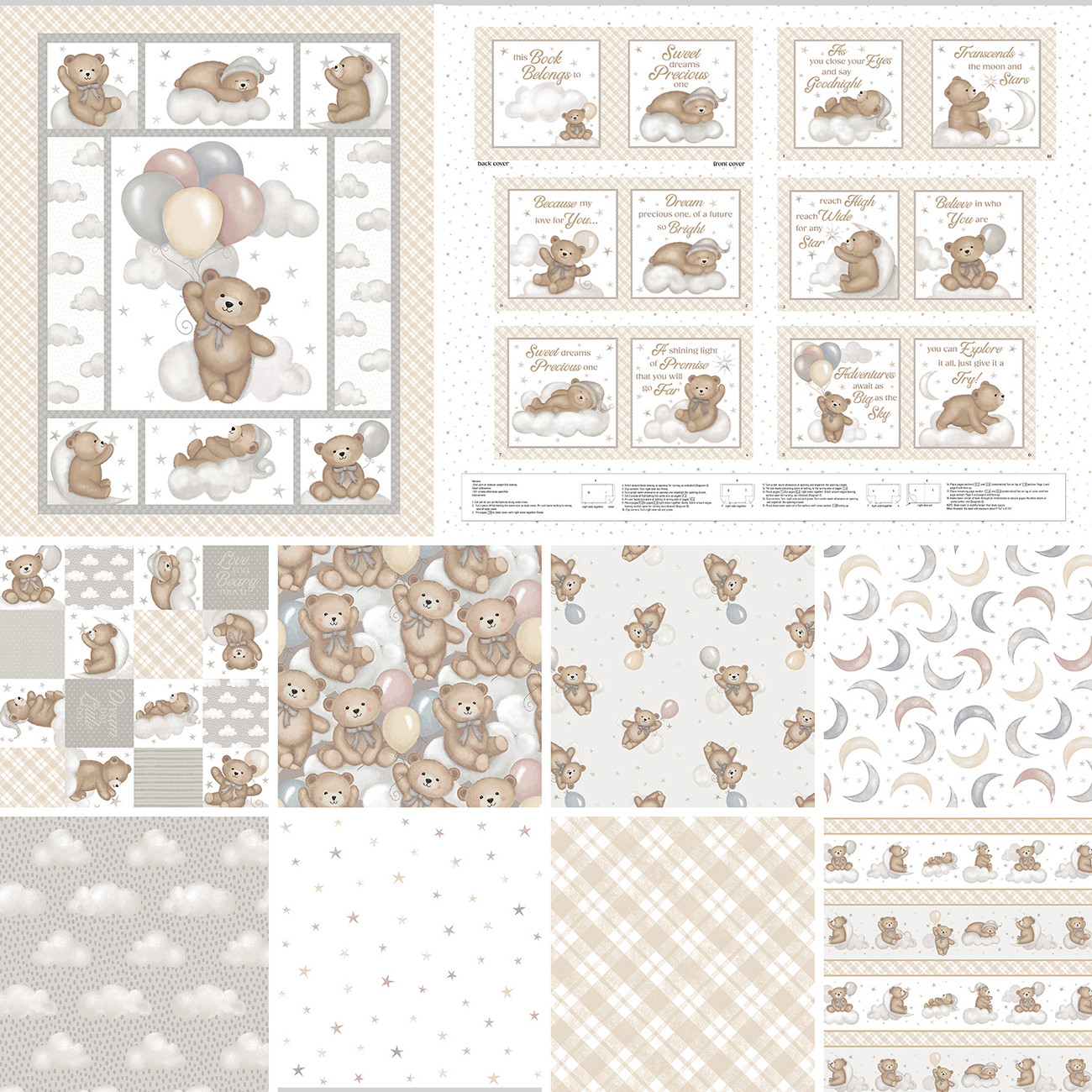 Assortment Sleepy Teddy, 10pcs x 10yds By Fults, Sharla