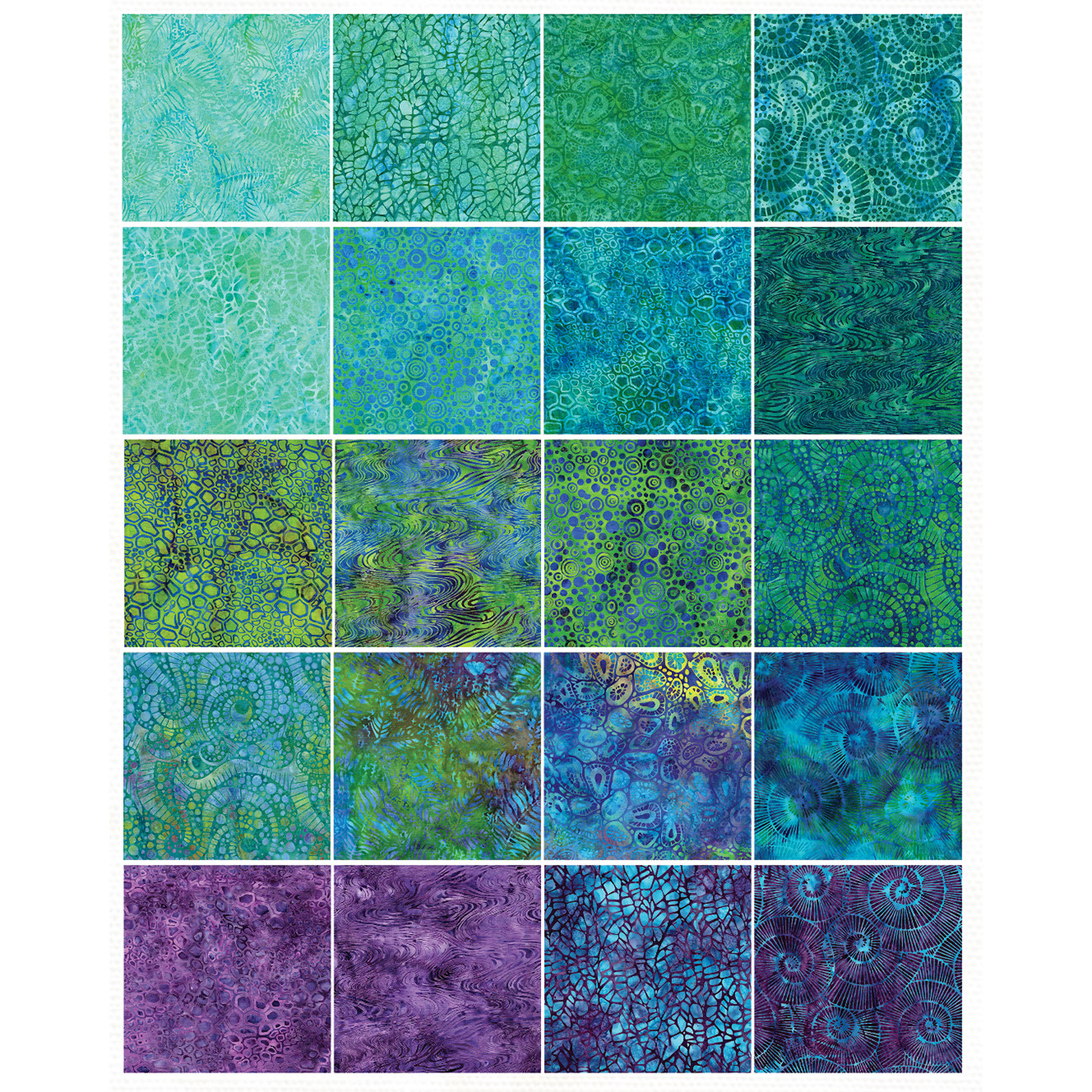 2.5in Strips, Fossil Finesse Batik, 40pcs