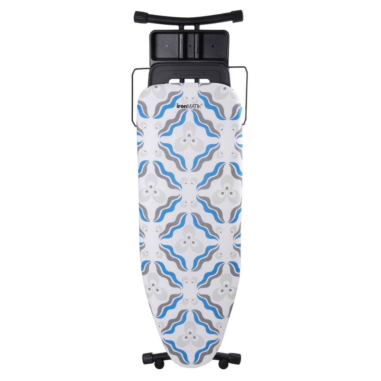The BLACK Collection Space Maker Premium Ironing Board in Chintamani Blue