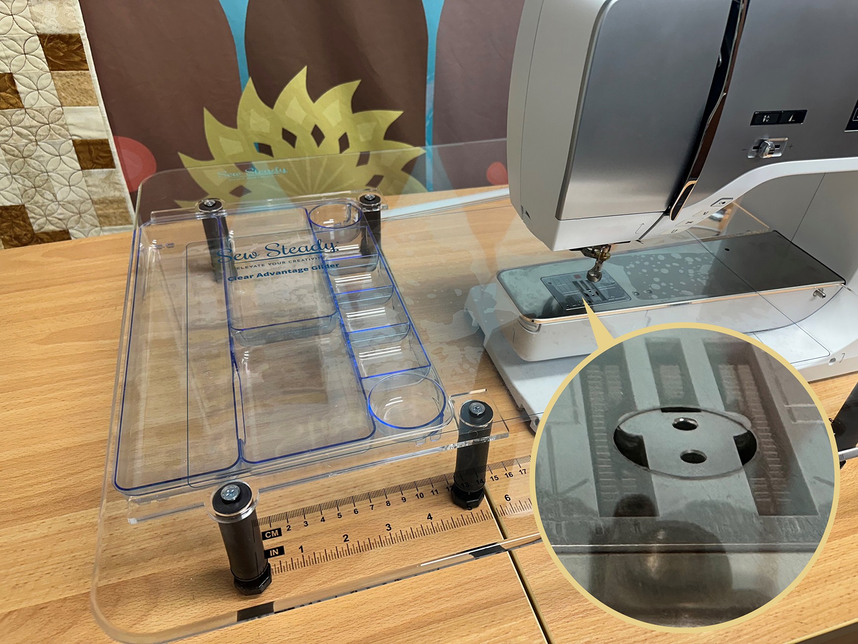 Sew Steady Clear Ruler Work Glider 12in x 20in