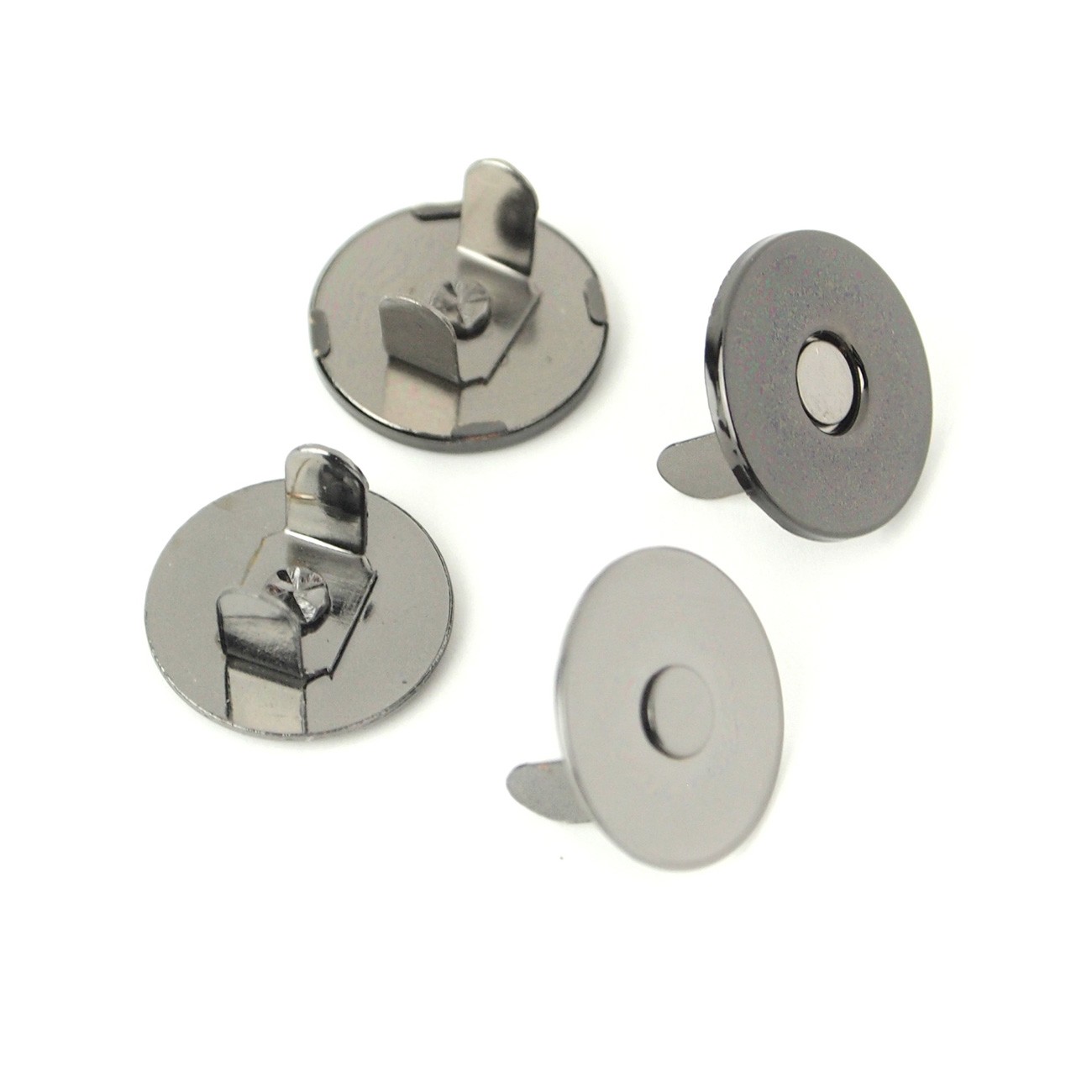 Two Magnetic Snaps 3/4" Gunmetal
