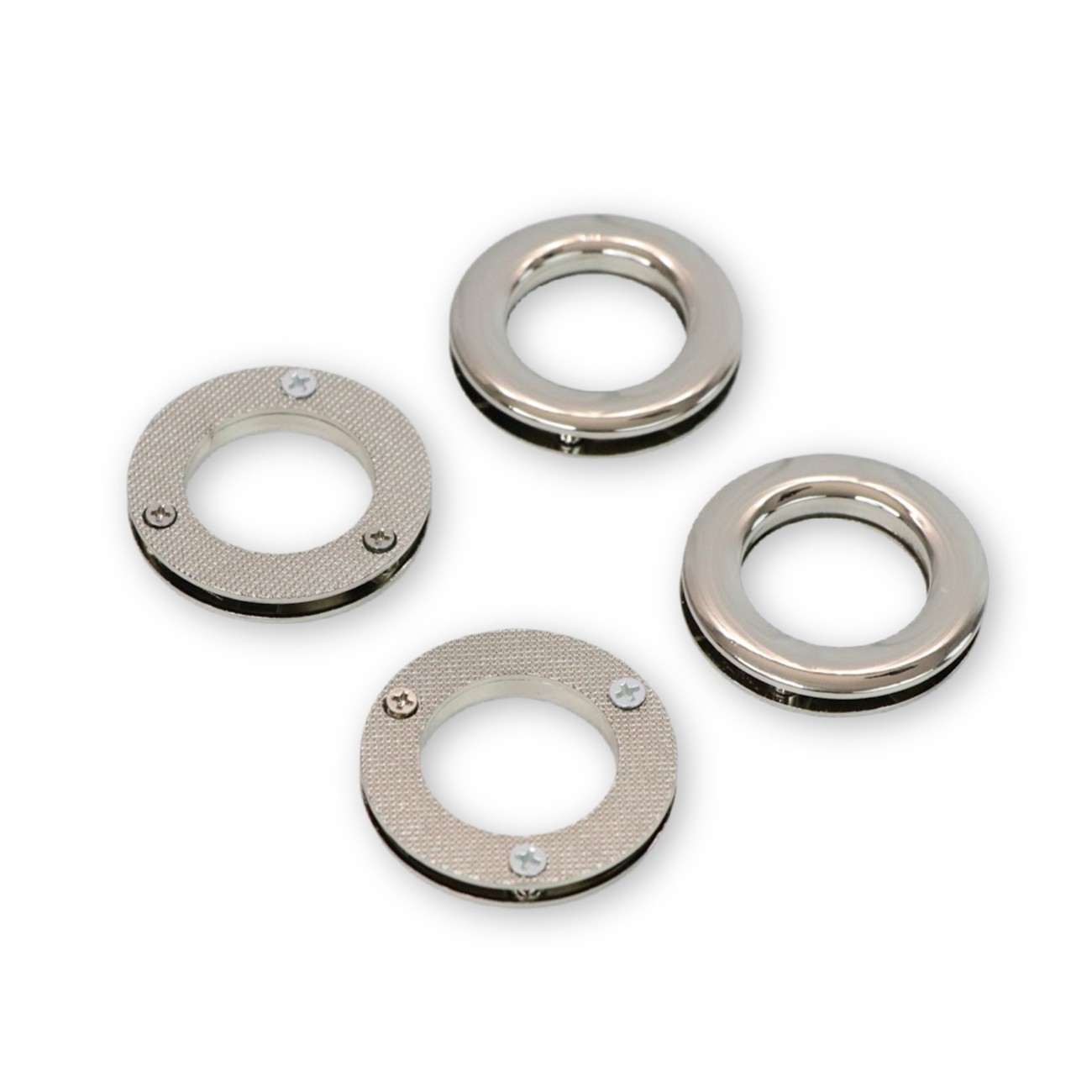 Four Screw Together Grommets 1" Nickel