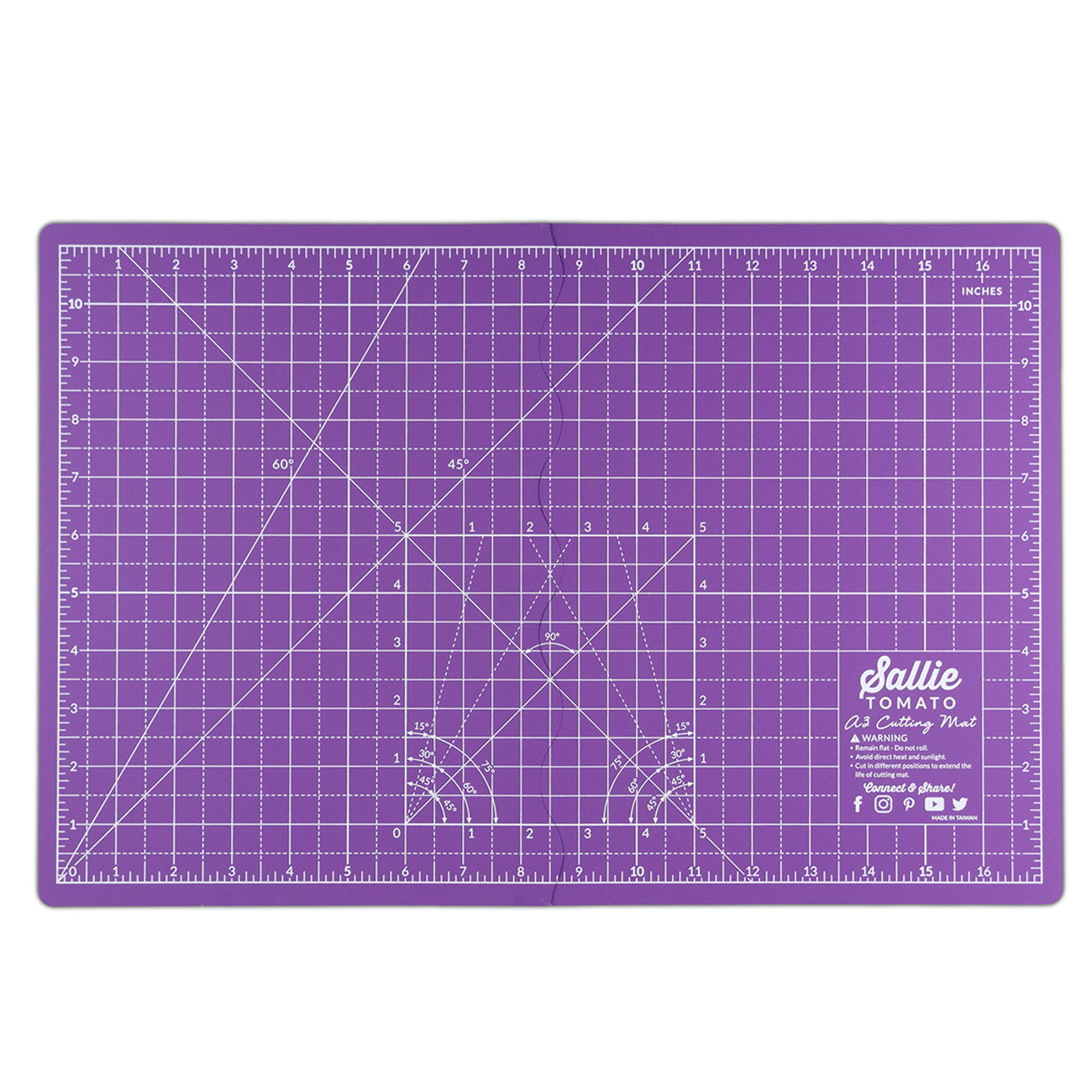 Sallie Tomato Purple A3 Foldable Cutting Mat
