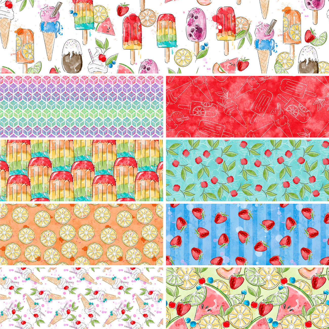 Assortment Sweet Summertime, 9pcs x 12yds PROMOCASE By MacDougal, Duncan