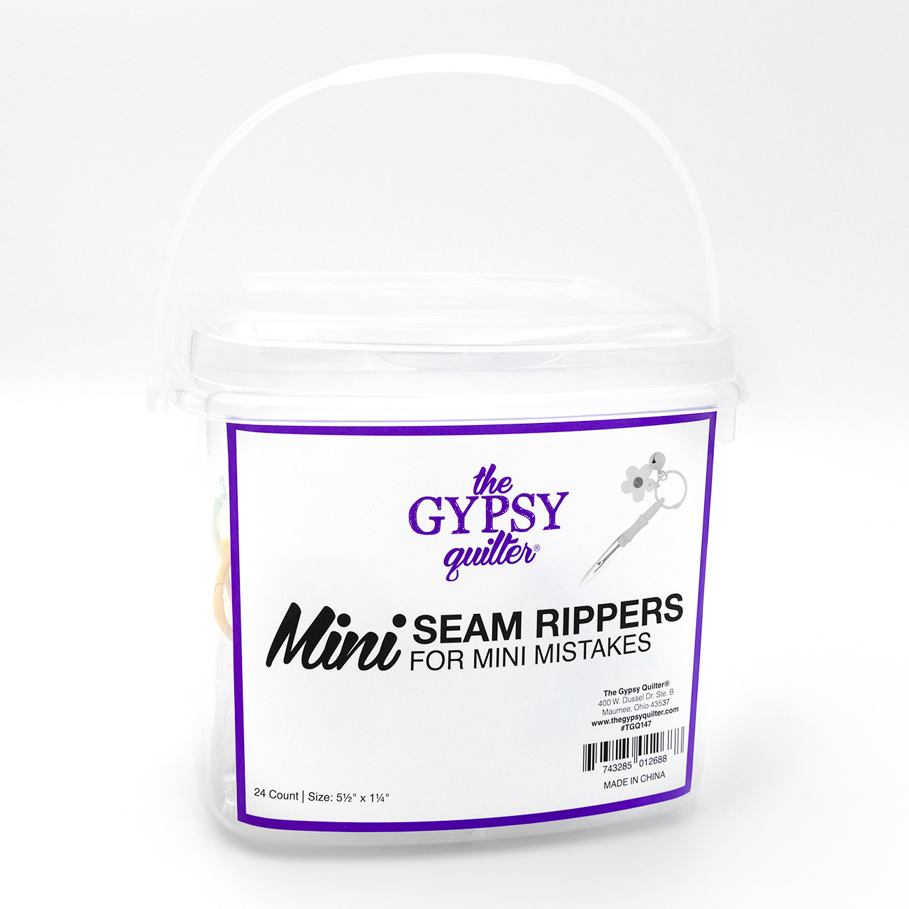 Gypsy Quilter Mini Seam Ripper Floral Keychain Assortment