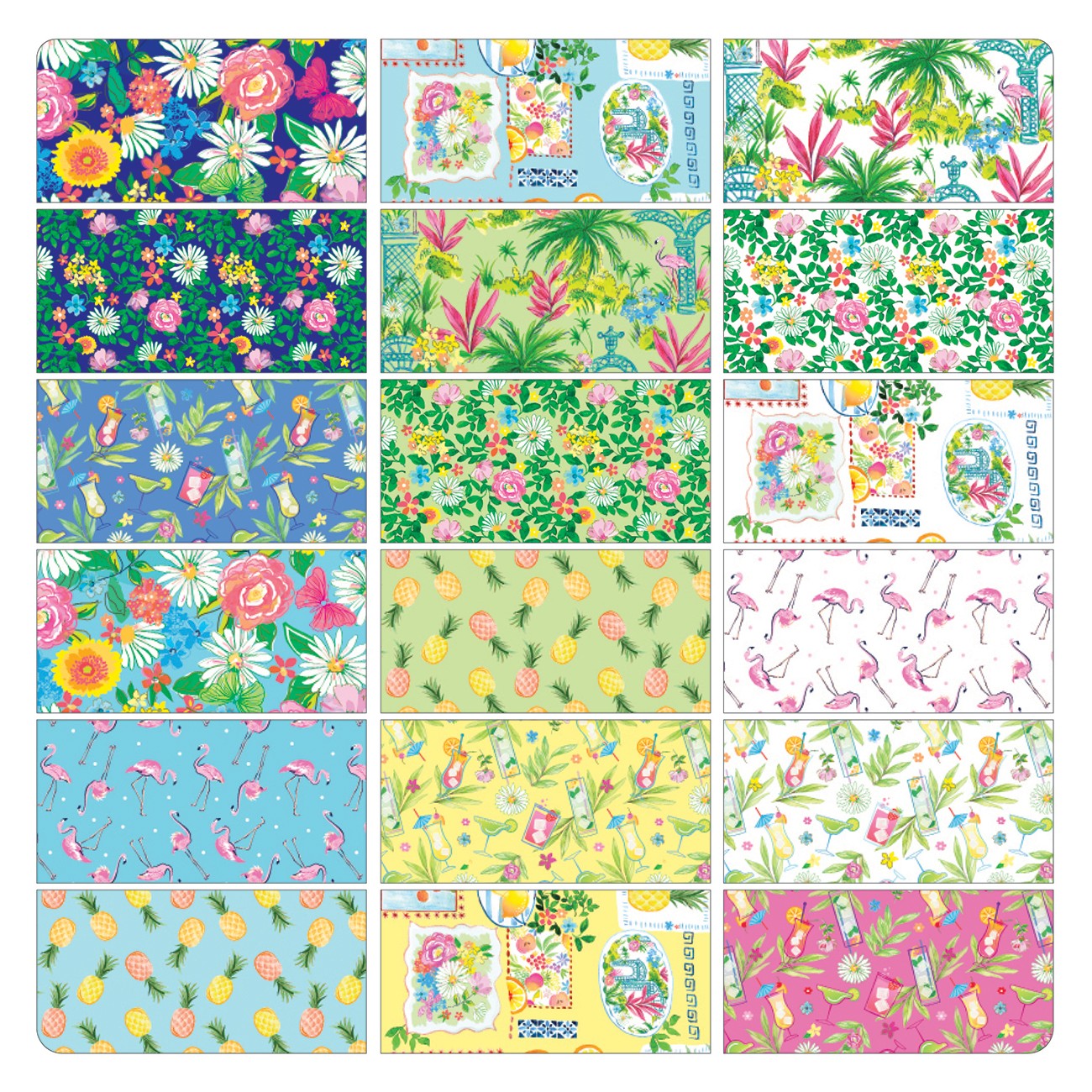 Tropical Splash 10in Squares