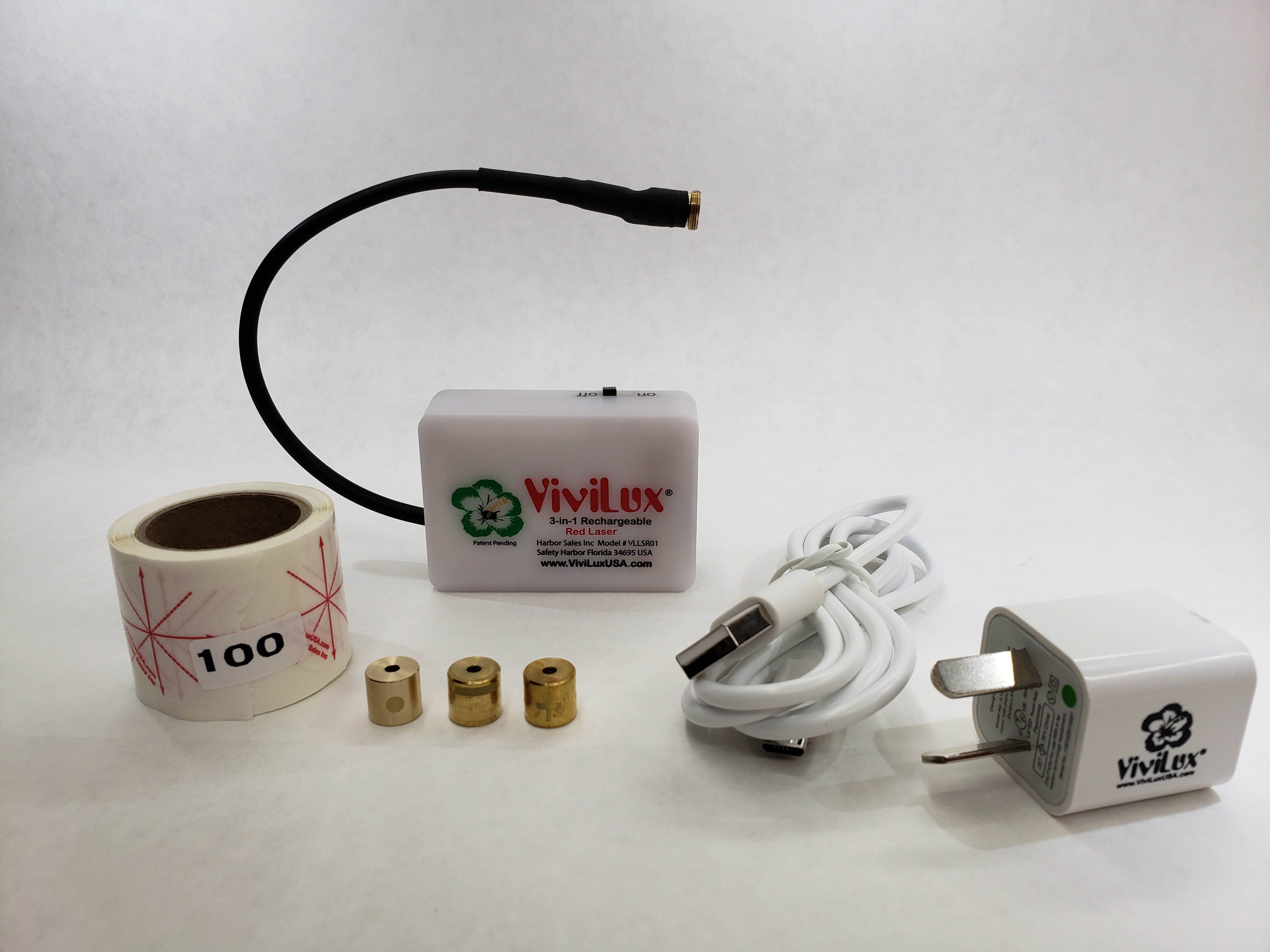 ViviLux 3 In 1 Rechargeable Red Laser System with Hook and Loop Tape A ...