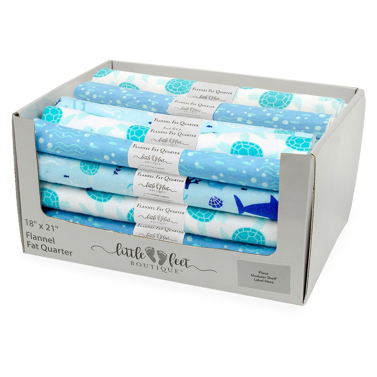 Flannel FQ Display- Sea Life Little Feet Boutique