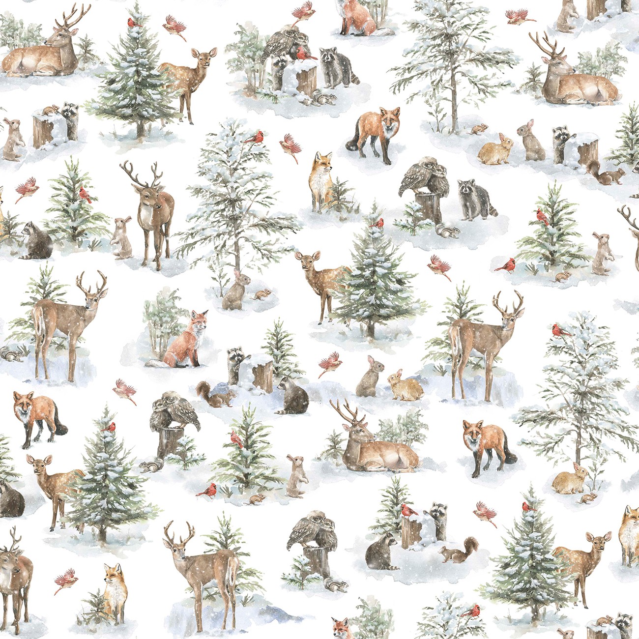 Woodland Whispers Woodland Creature Allover By Trimbach, Leslie